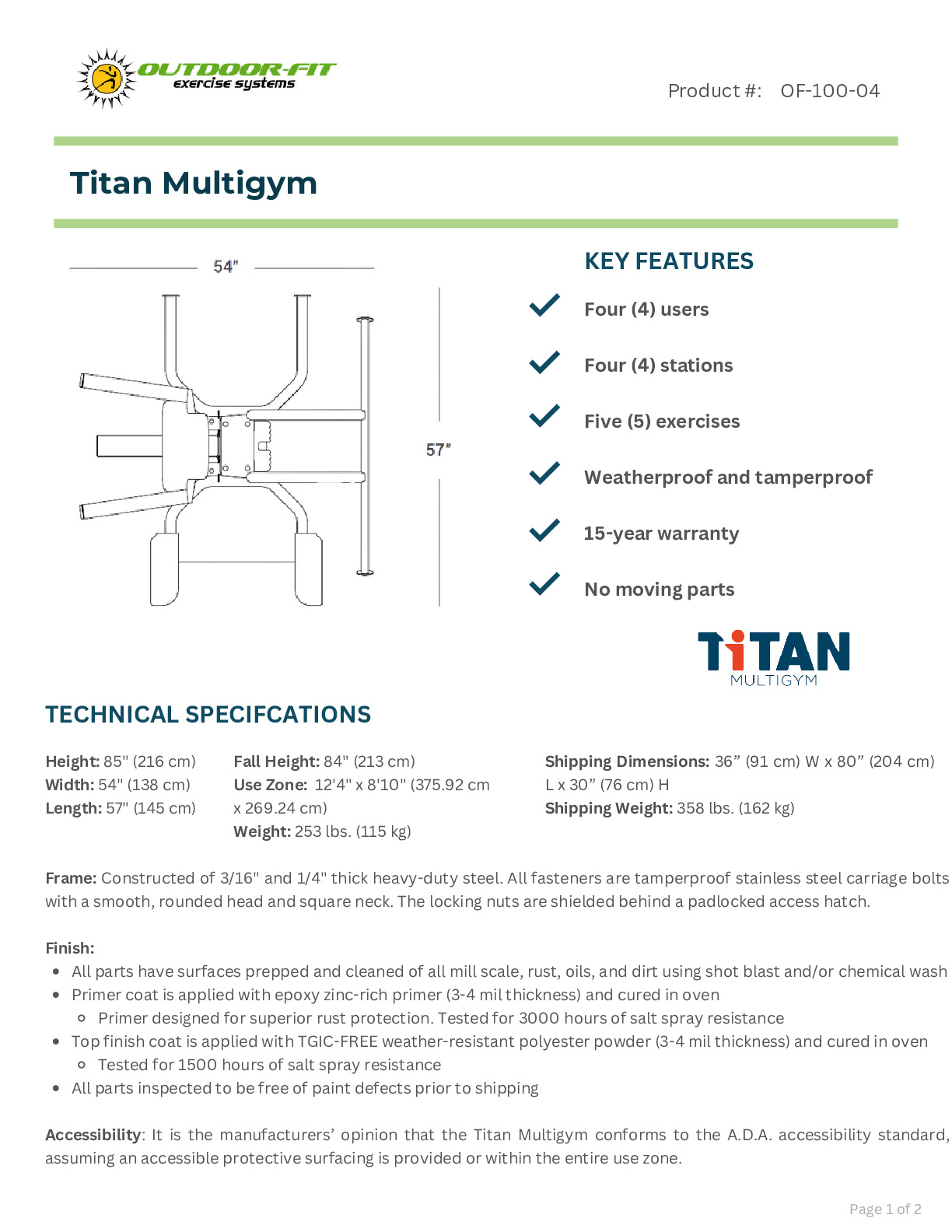 TITAN Multigym Workout Equipment | Corrections-Fit